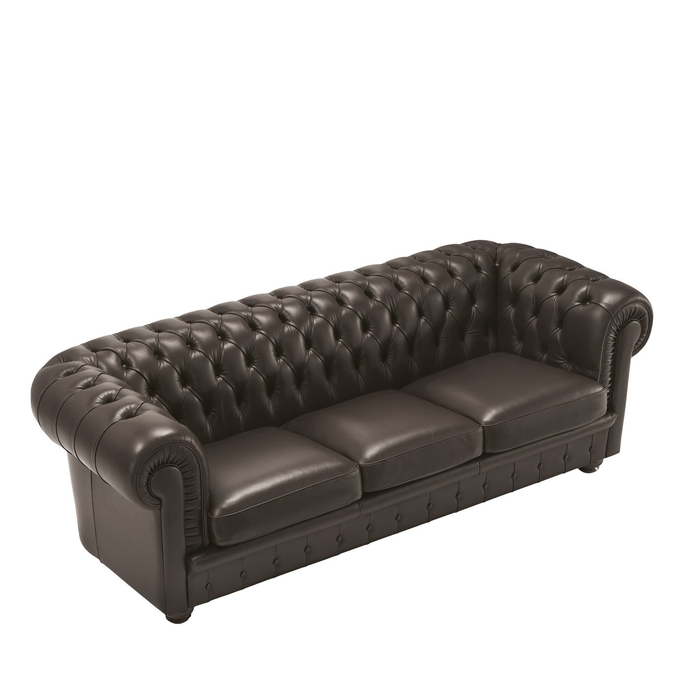 Buy Hermes Brown Leather 3-Seater Sofa by Franco Ferri online in Dubai ...
